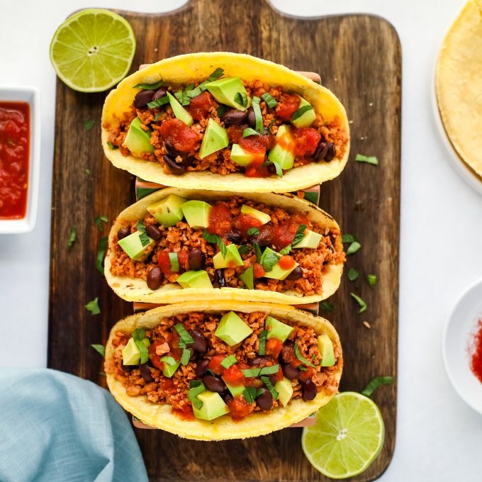 Vegan TVP Tacos - I Heart Vegetables