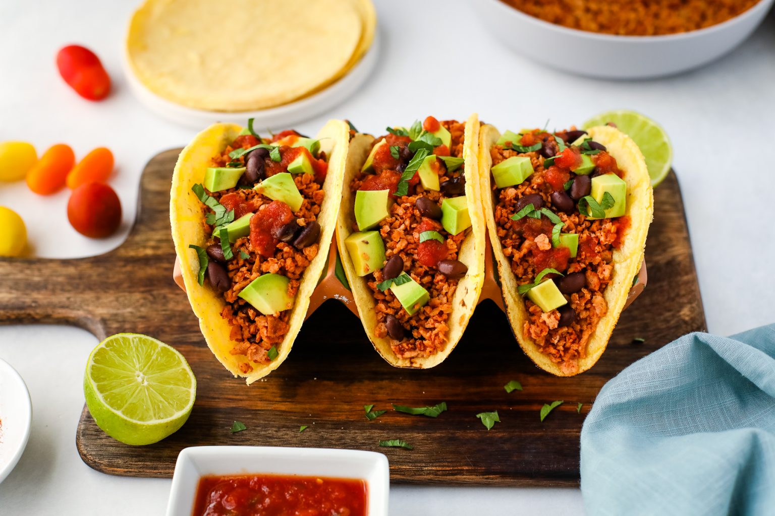 Vegan TVP Tacos - I Heart Vegetables