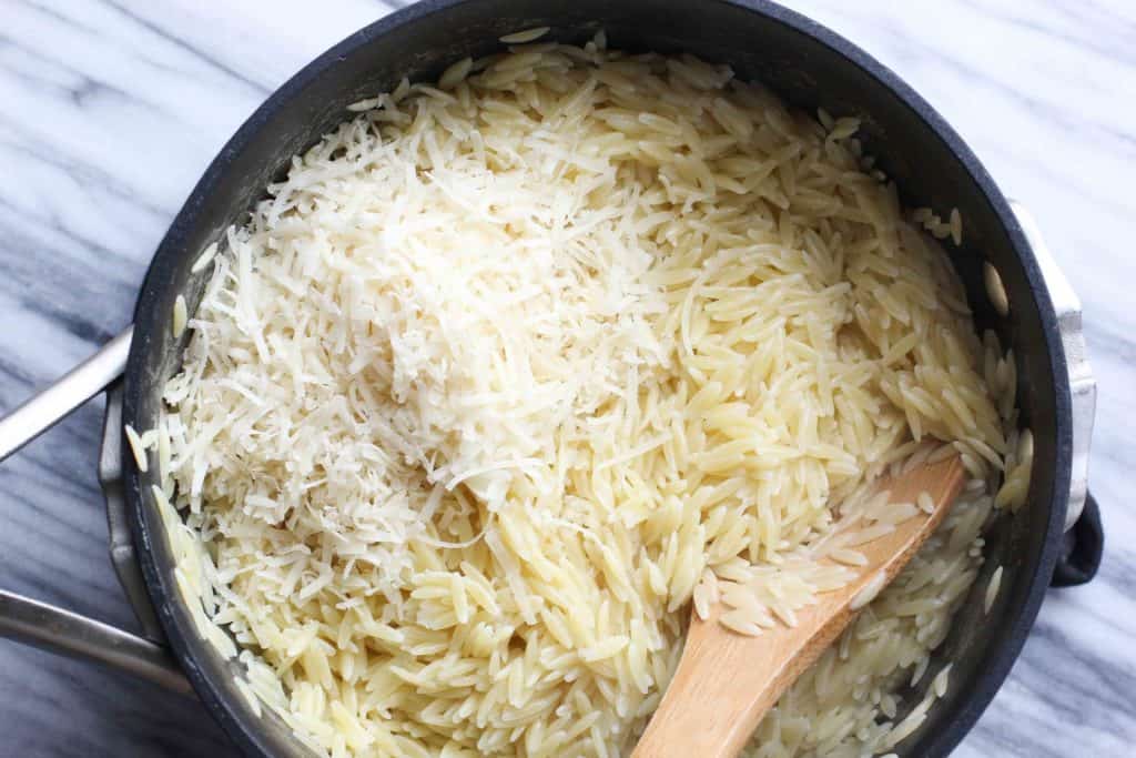 Easy Parmesan Orzo Pasta - I Heart Vegetables