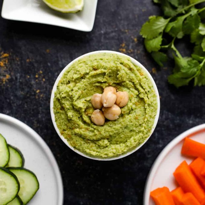 Cilantro Hummus Recipe - I Heart Vegetables