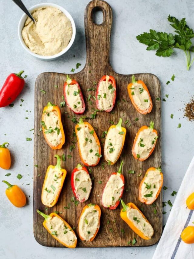 Hummus Stuffed Pepper Recipe - I Heart Vegetables