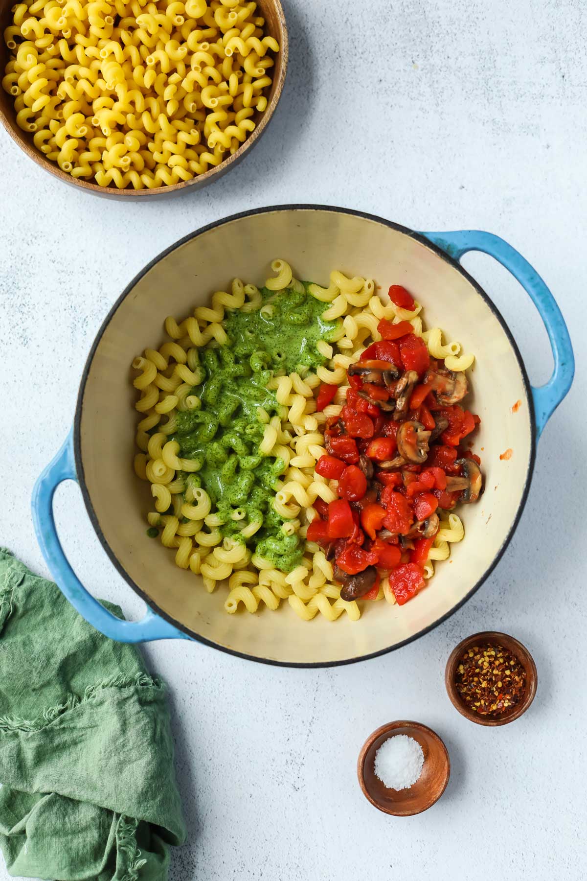 Pesto Cavatappi Pasta - I Heart Vegetables