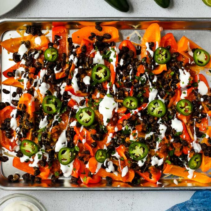 Bell Pepper Nachos - I Heart Vegetables