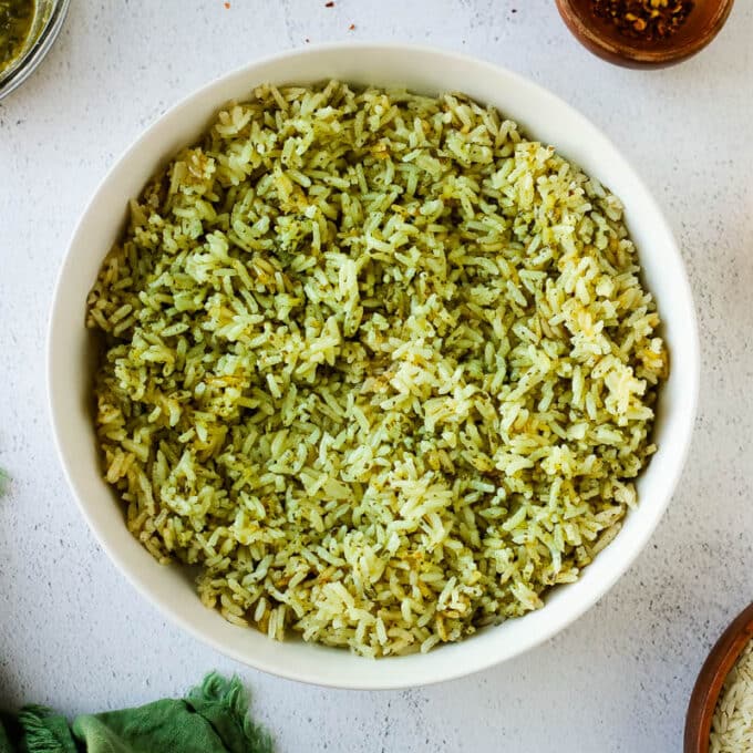 Pesto Rice - I Heart Vegetables
