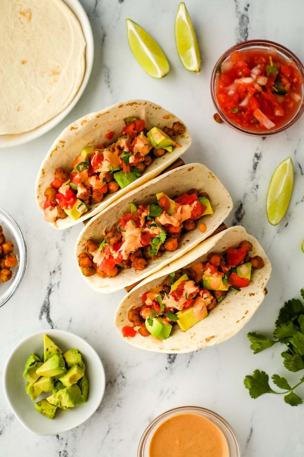 15 Minute Chickpea Tacos - I Heart Vegetables