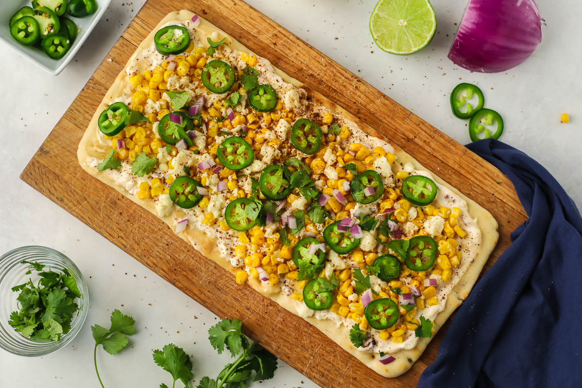 Street Corn Flatbread - I Heart Vegetables