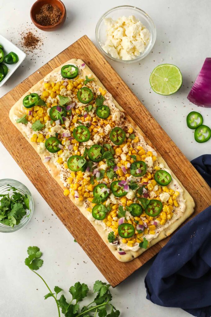 Street Corn Flatbread - I Heart Vegetables
