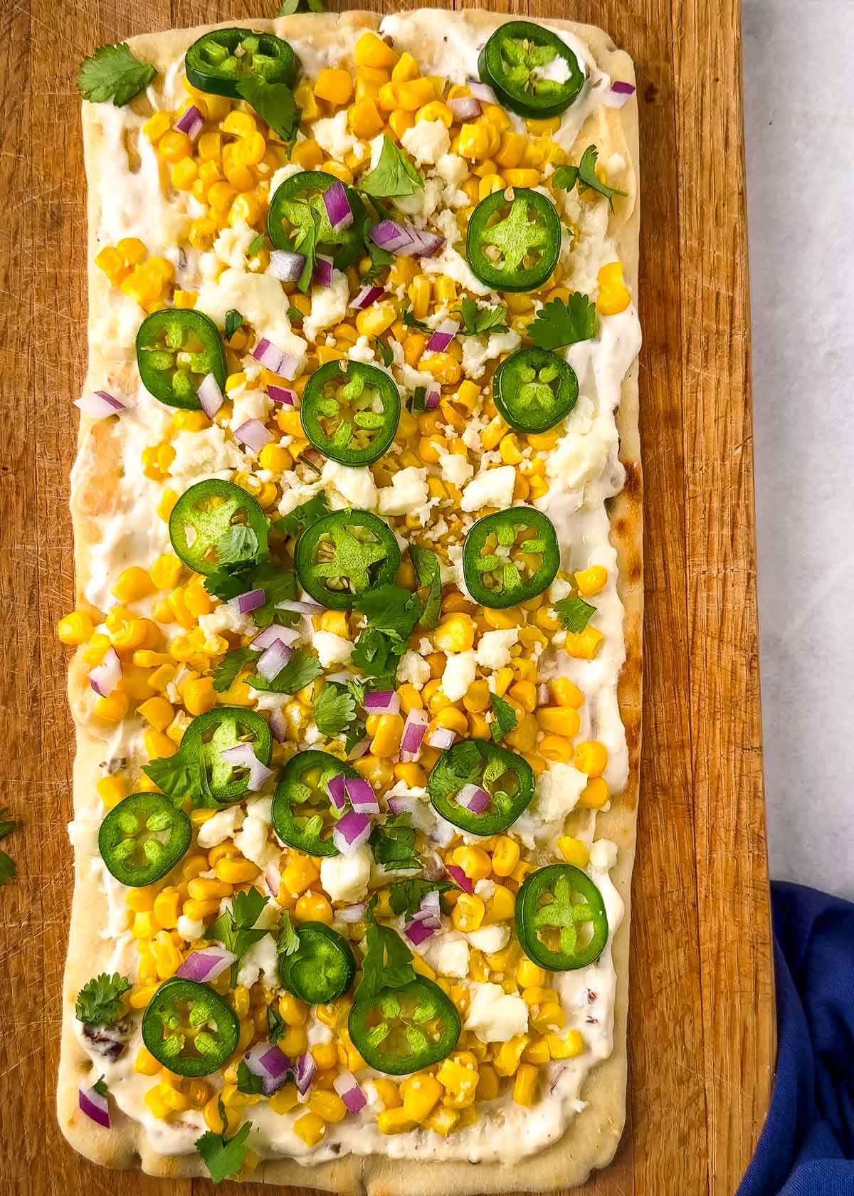 Street Corn Flatbread - I Heart Vegetables