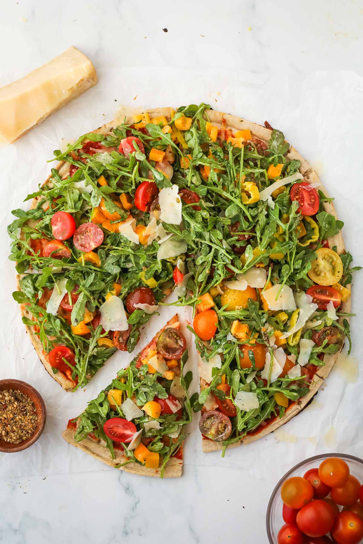 Salad Pizza - I Heart Vegetables