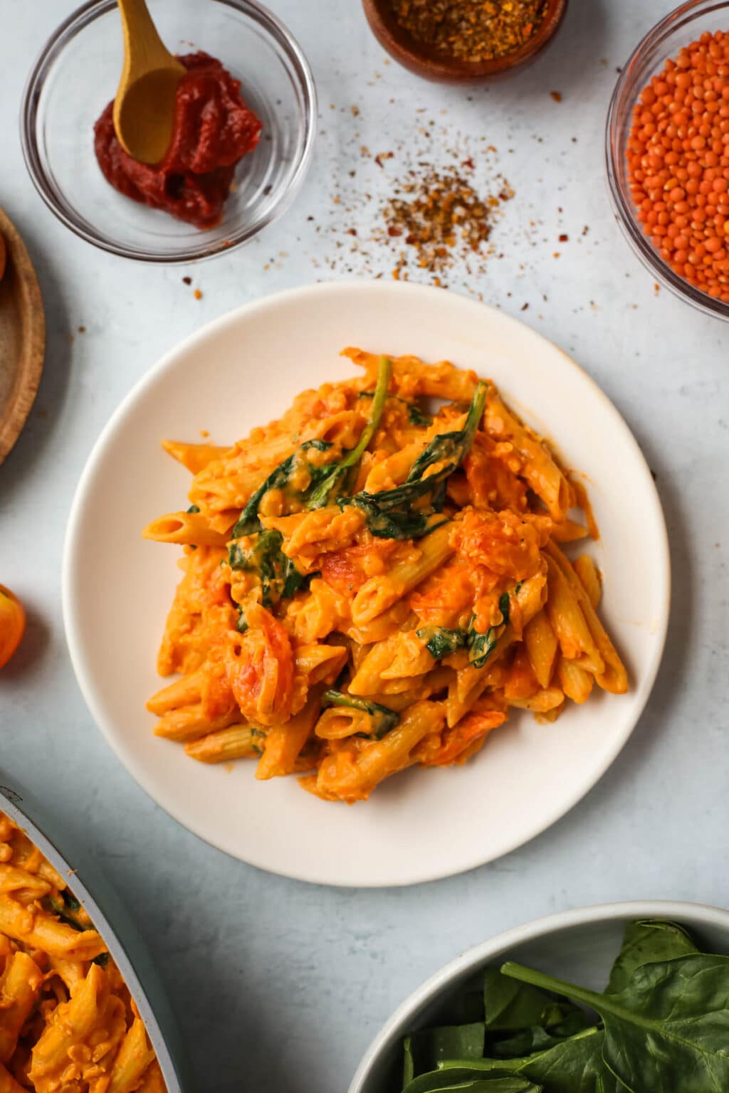Creamy Red Lentil Pasta Sauce - I Heart Vegetables