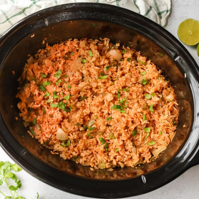 Slow Cooker Mexican Rice - I Heart Vegetables