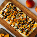 Peach and Ricotta Flatbread - I Heart Vegetables