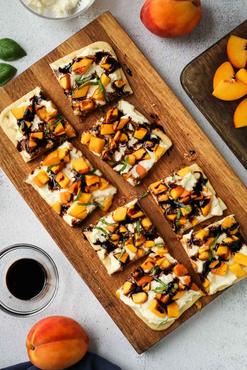 Peach and Ricotta Flatbread - I Heart Vegetables