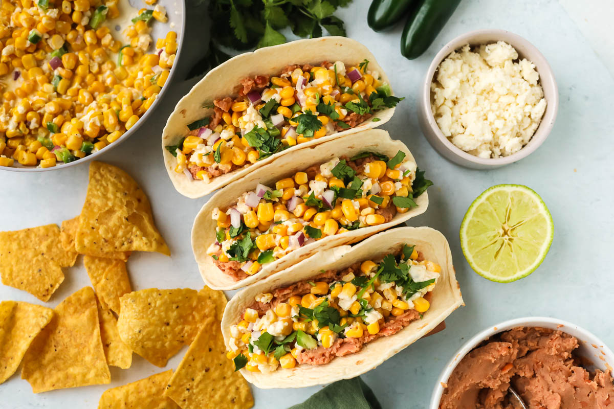 Street Corn Tacos - I Heart Vegetables