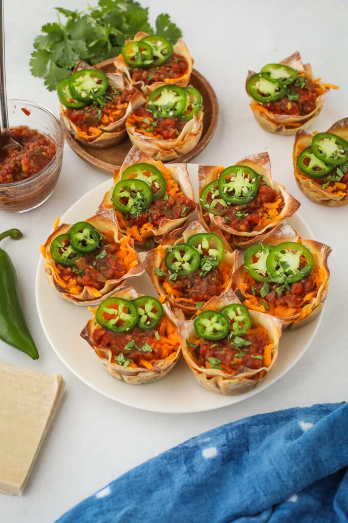 Mini Taco Cups - I Heart Vegetables